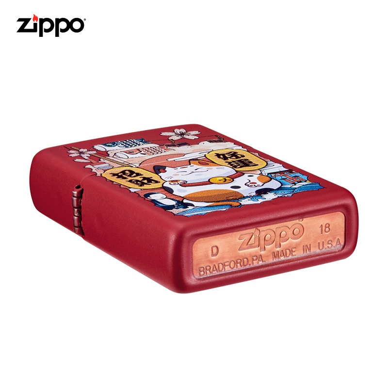 ๑ไฟแช็ก Zippo Lucky Cat Matte Lacquer Series Zippo Lighter Zippo ...