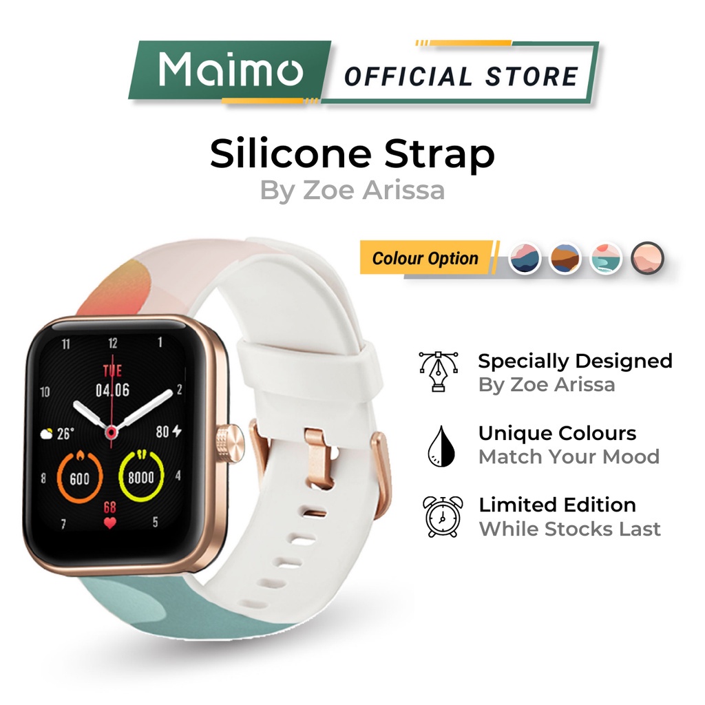 แท้จริงสายซิลิโคน Maimo x Zoe Arissa รุ่นพิเศษสำหรับ Maimo Watch - 6z275g6522 - ThaiPick