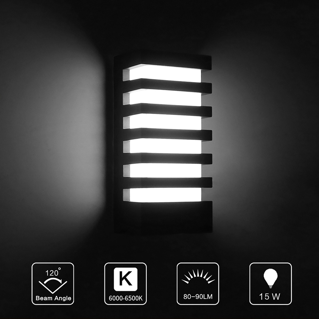 MTR Modern Cuboid COB 15W LED Wall Light IP65 Waterproof Aluminum Wall ...