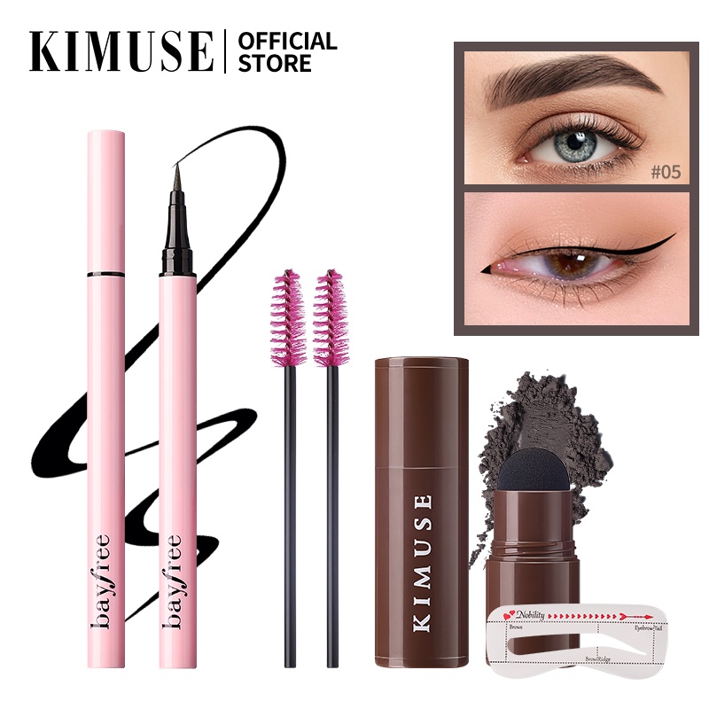 Kimuse ชุดแต่งหน้าตา ขั้นตอนเดียว ชุดสร้างแสตมป์คิ้ว ปากกาอายไลเนอร์ ...