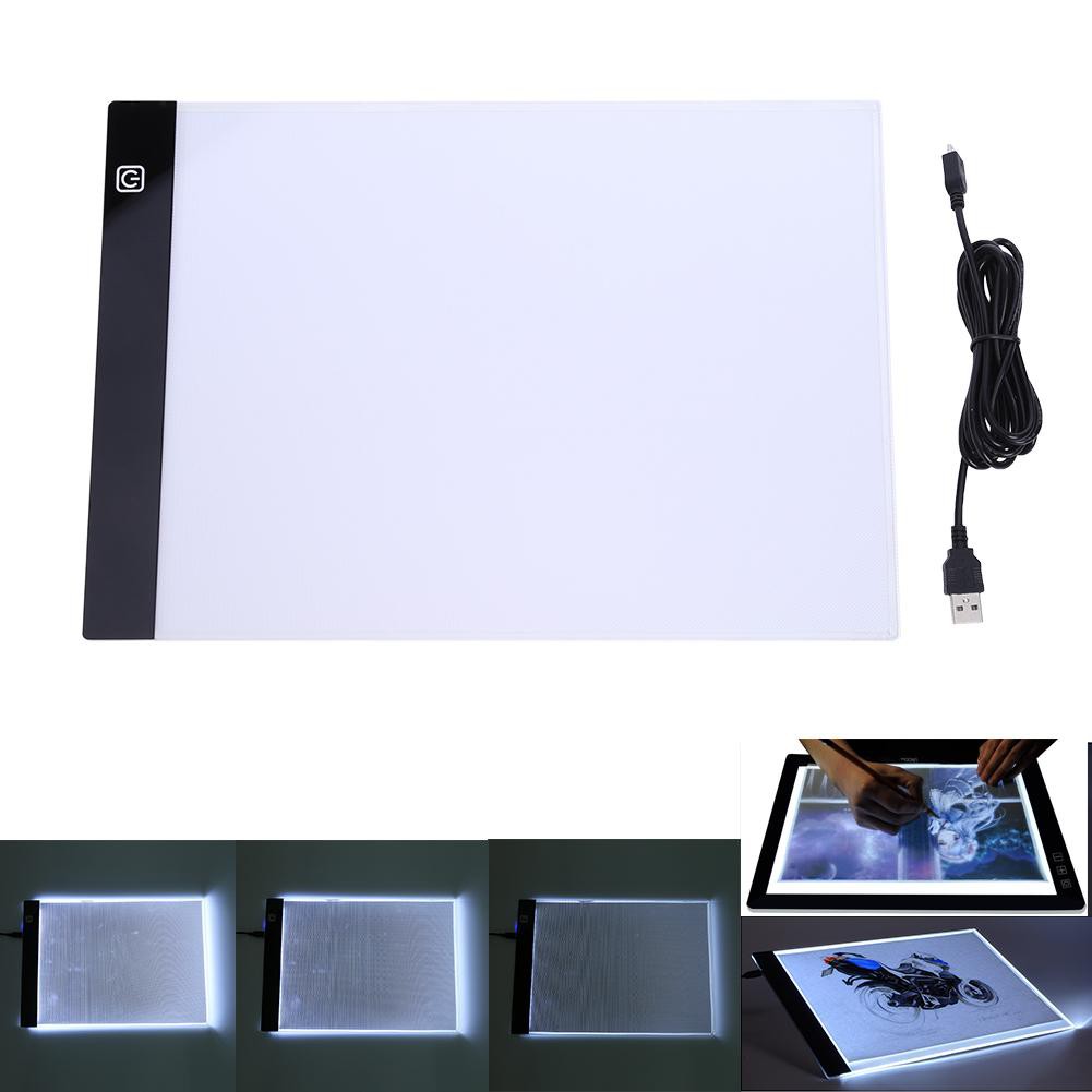 FE A4 Digital Drawing Graphic Tablet Dimming LED Tracing Copy Board Paint Pad - fenash.th - ThaiPick