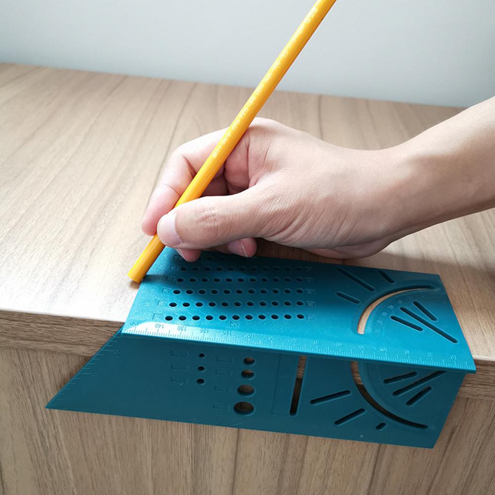 วัดไม้บรรทัดWoodworking 3D Mitre Angle Measuring Square Size Measure ...