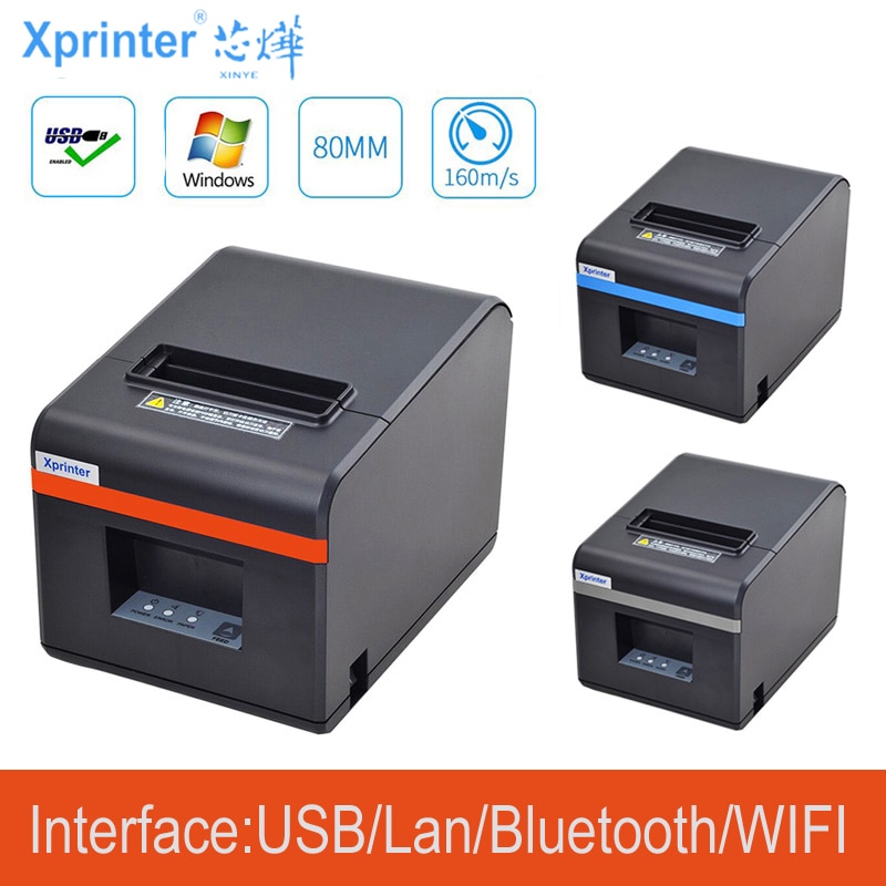 New arrived 80mm auto-cutter thermal receipt printer POS printer with USB/Ethernet /USB ...