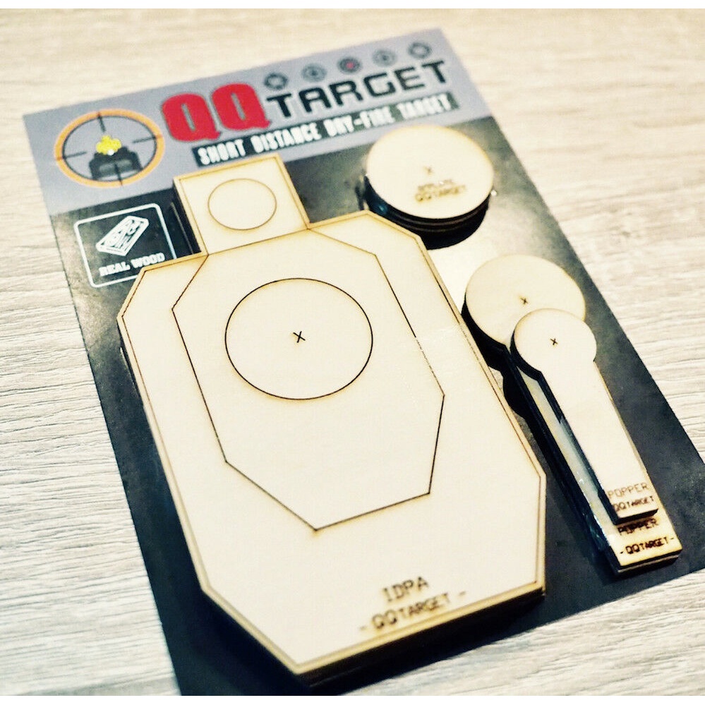 QQTarget IDPA เป้าซ้อม Dry-Fire ตามแบบ IDPA - IPSC และเป้าที่นิยมทั่วโลก ทำจากไม้แท้ เหมือนเป้า ...