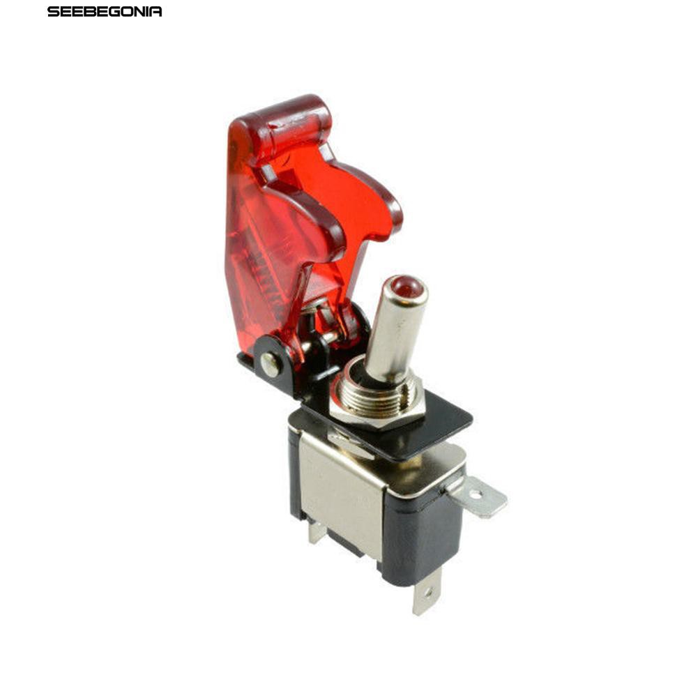 12V 20A Dash Toggle SPST ON-OFF LED Flip Up Flick Switch - seebegonia ...