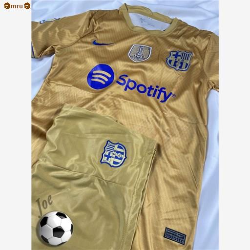 จัดส่งจากกรุงเทพชุดบอล Barcelona (Gold) เสื้อบอลและกางเกงบอลผู้ชาย ปี ...