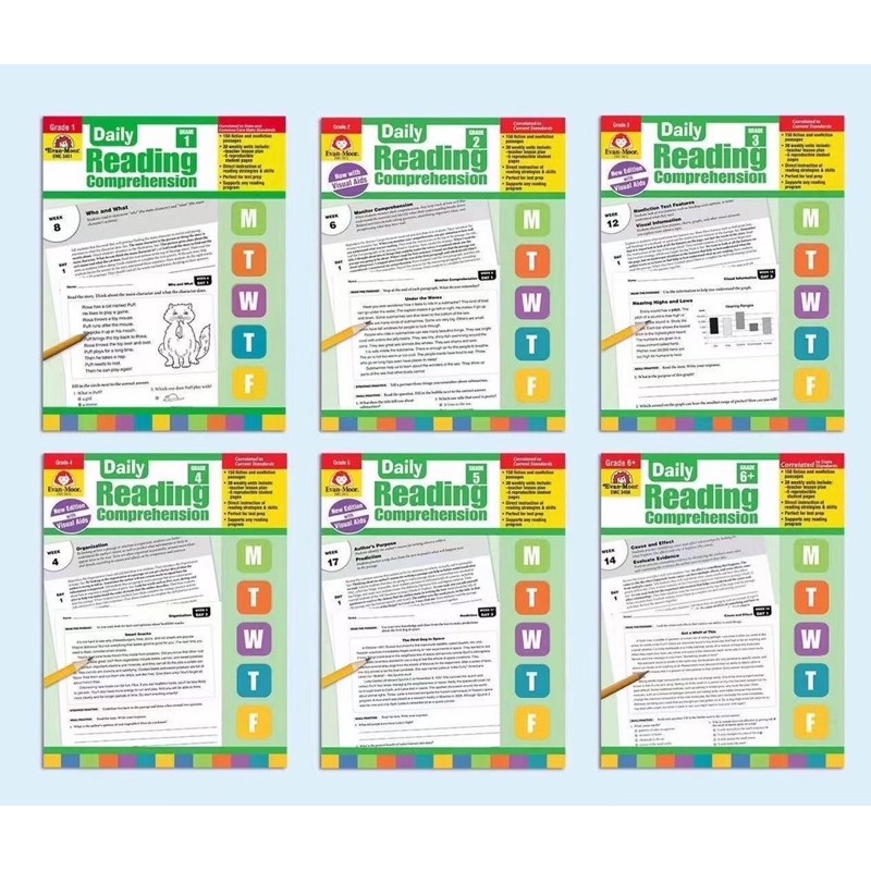 Evan Moor Daily Reading Comprehension Grade 1 6 Kidsbookcm 