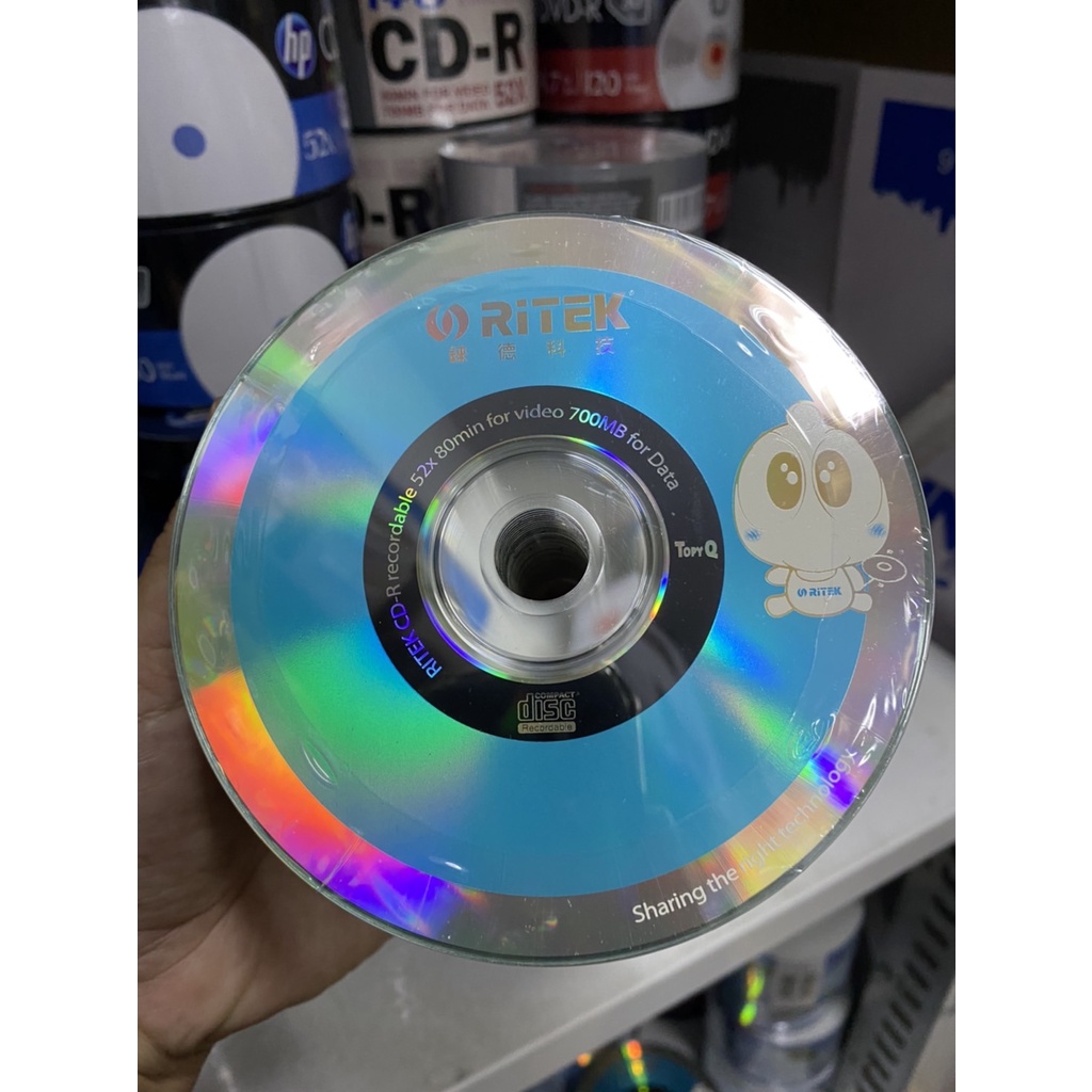 CD-R Ritek (Pack.50)ลายการ์ตูน CD-R RECORDDABLE 52X 80min ความจำ 700MB | Shopee Thailand