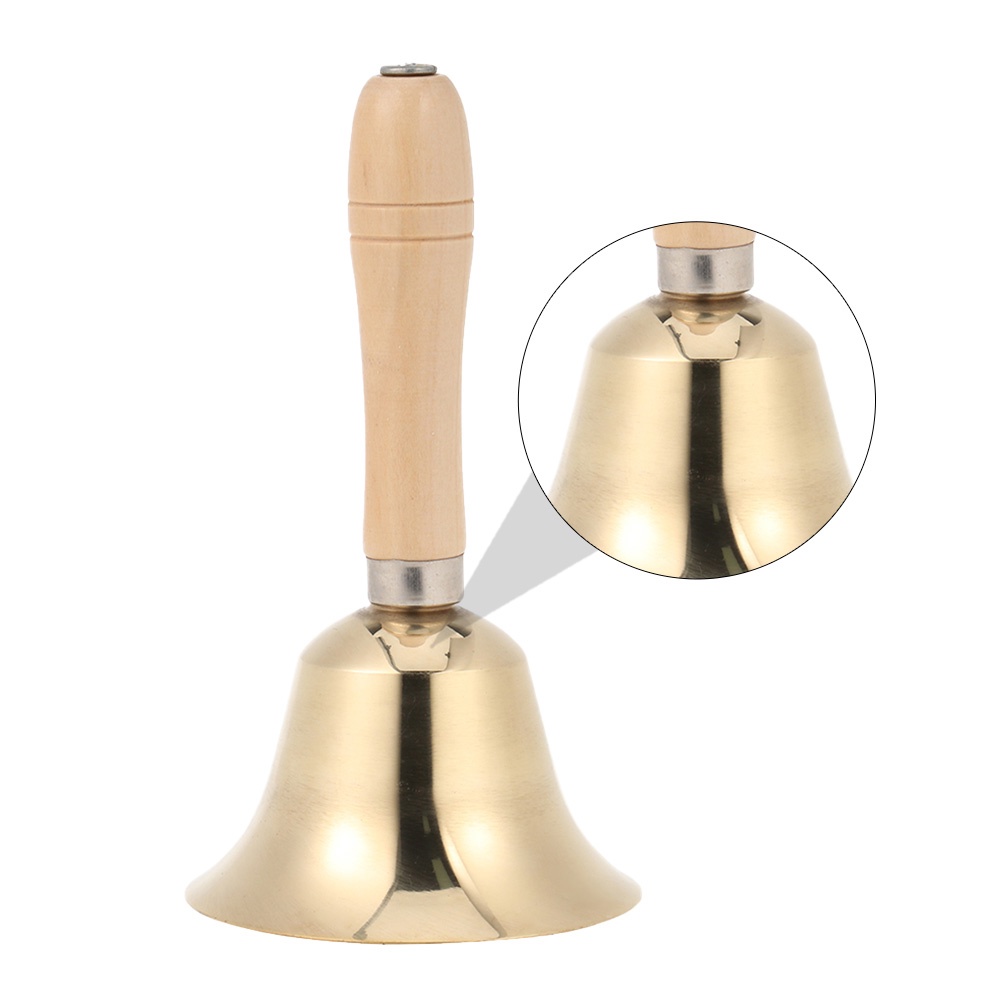 Bell Hand Sleigh Bells Jingle Stick Christmas Musical Tea Handle Wood ...