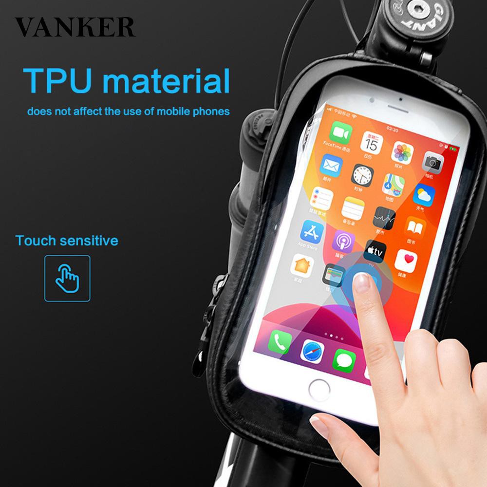 Vanker - กระเป๋าติดแฮนด์จักรยานกันน้ําสีดํา - vanker.th - ThaiPick