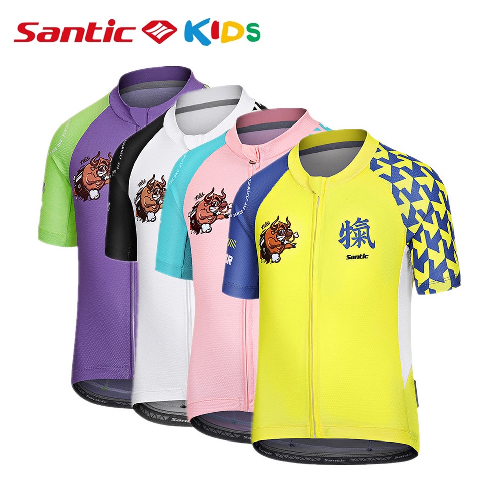 Santic ฤดูร้อน Breathable เด็กเสื้อขี่จักรยานเด็กกีฬา Quick-drying ...