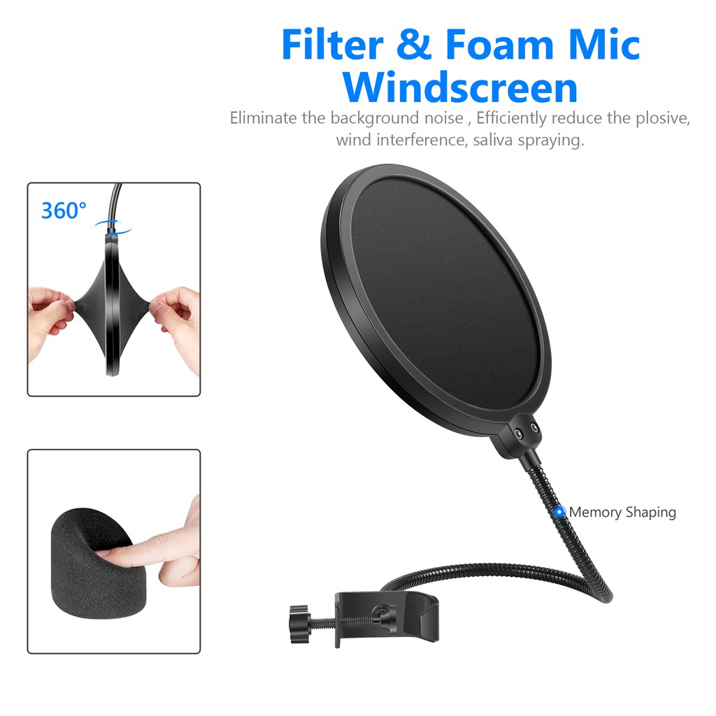 Neewer NW-700 Studio Condenser Microphone Kit for PC Karaoke Youtube ...