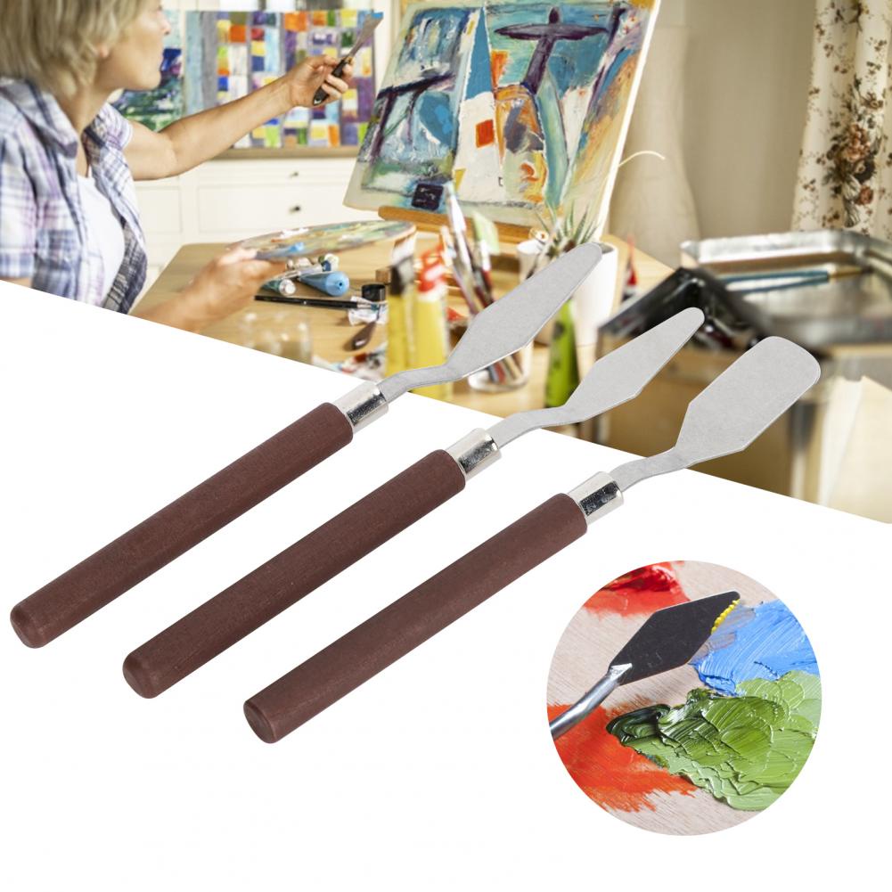 3X Knife Stainless Steel Spatula Painting Tool For Oil Painting Clay ...