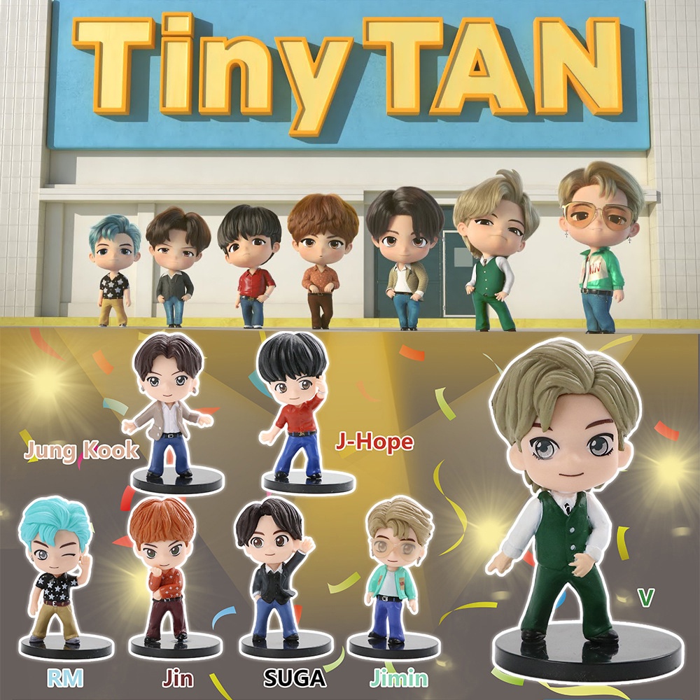 ฟิกเกอร์ Bts Tinytan Dynamite Bangton Boys Groups Bts Tiny Tan ขนาดมินิของเล่นสําหรับเด็ก 7ชิ้น ...