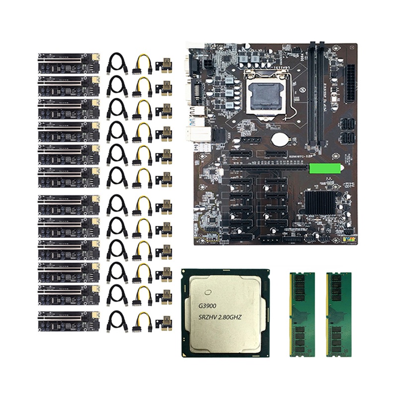 B250C Btc Miner Motoard G3900 Cpu พัดลม 009S Plus 12 ชิ้น สําหรับ Btc ...
