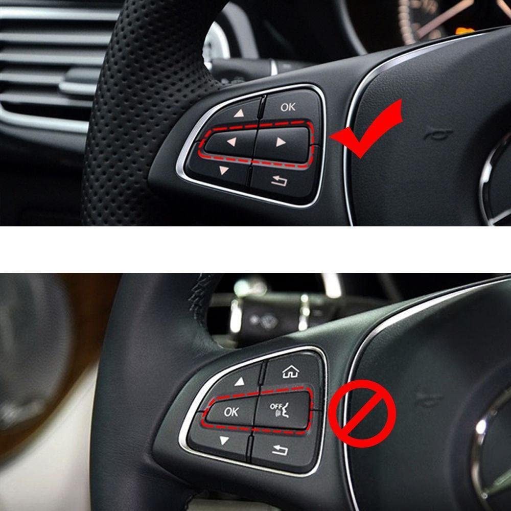 สติ๊กเกอร์ติดตกแต่งพวงมาลัยรถยนต์สําหรับ Mercedes Benz A B Class Gla ...