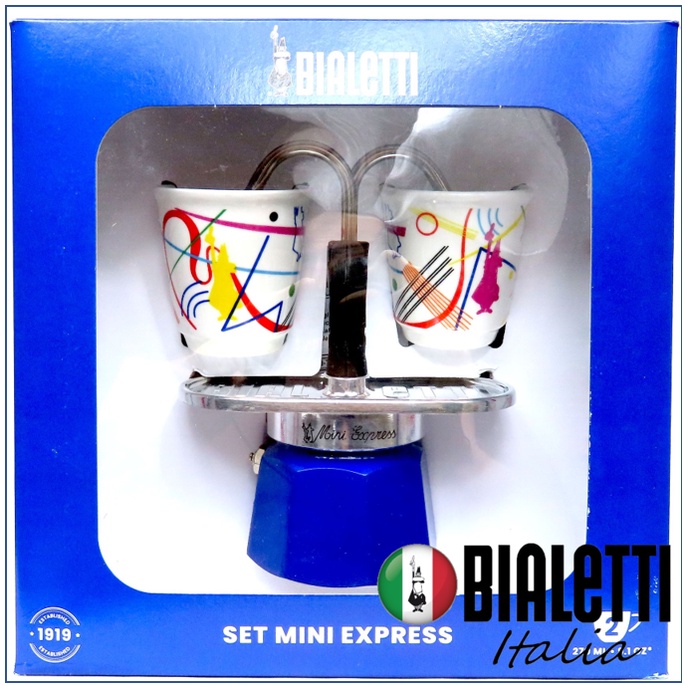 Bialetti หม้อต้มกาแฟ Set Mini Express Blue 2ถ้วย moka pot - bialetti ...