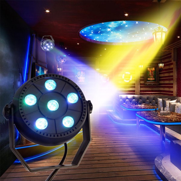 85-265V 6LED 9W Sound Sensor Projection Light Colourful Stage Lamp for ...