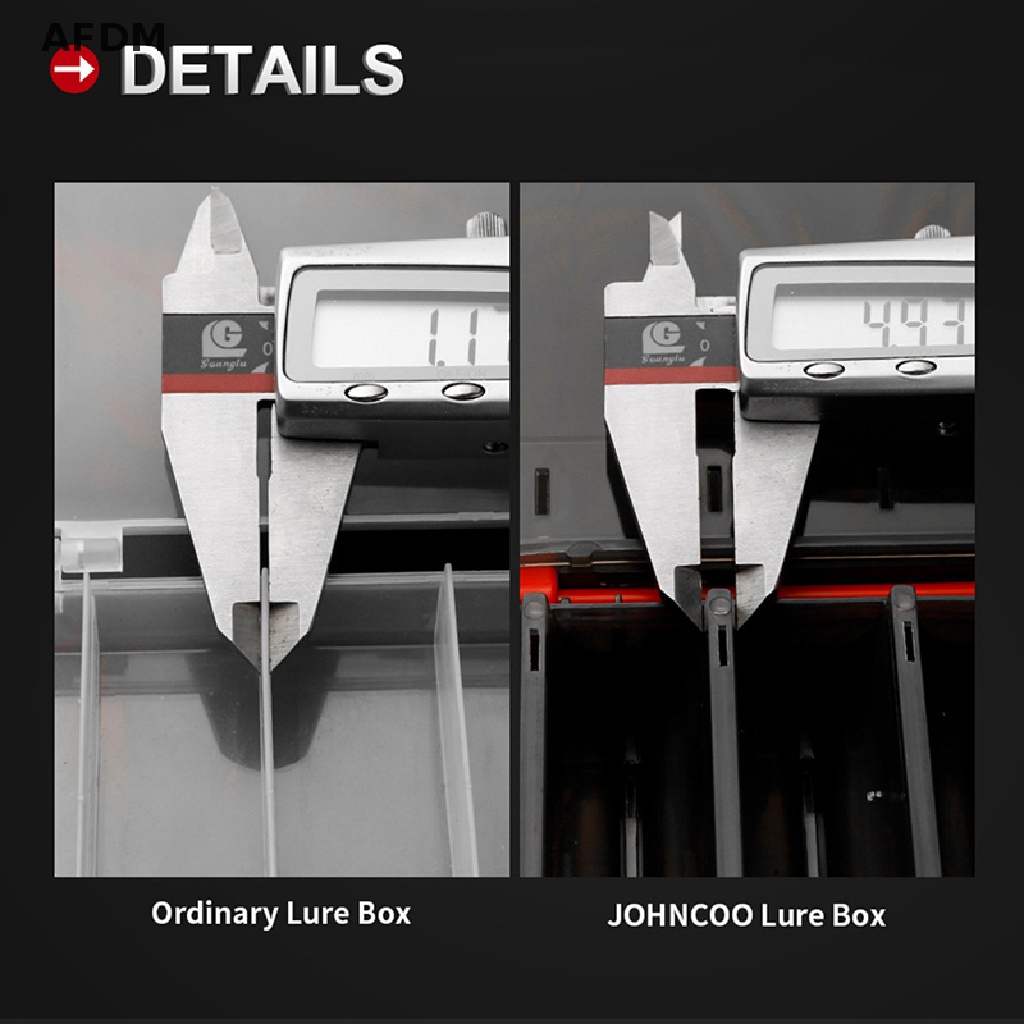 AFDM Compartment Double Side Box Fishing Equipment Bait Organizer Box ...