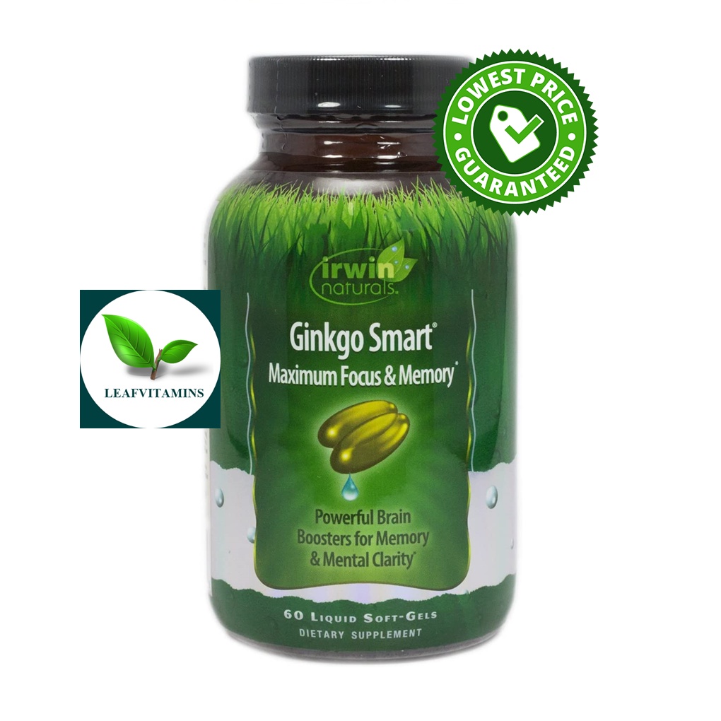 Irwin Naturals Ginkgo Smart Maximum Focus, Memory / 60 Liquid Softgels ...