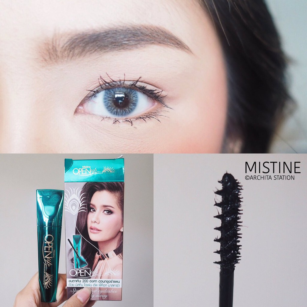 Mistine มาสคาร่านกยูง Open Up กันน้ำ ขนตายาว โค้งงอน 200องศา - housebetter - ThaiPick