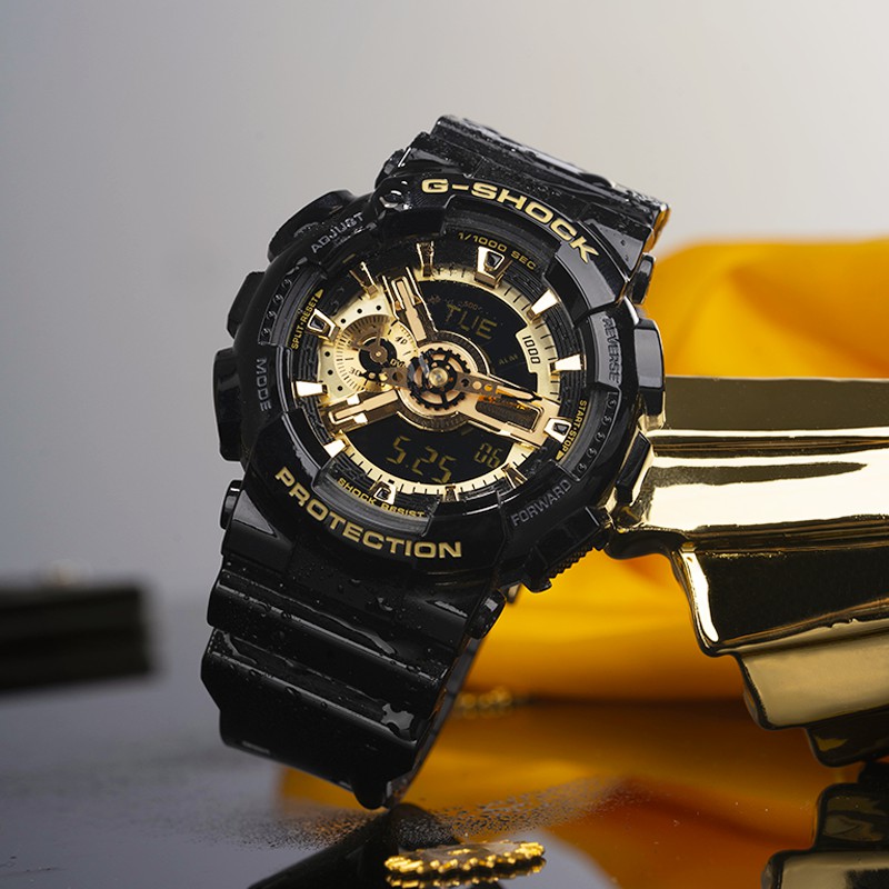 นาฬิกา Casio ตัวผู้ สีดำทอง samurai G-SHOCK กีฬากันน้ำนาฬิกาดิจิตอลของ ...