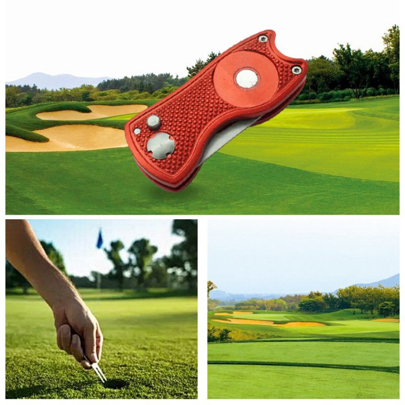 ASHAI Foldable Golf Divot Tool with Golf Ball Tool Pitch Groove Cleaner ...