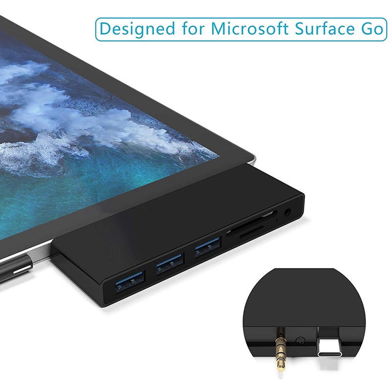6-In-1 Usb C Surface Go Usb Hub อะแดปเตอร์ฮับ Dongle สําหรับ Surface Go ...