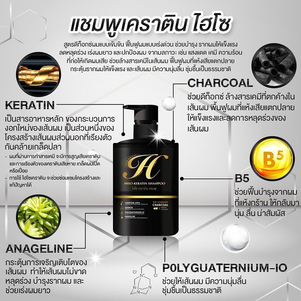 ไฮโซ เคราติน แชมพู/ทรีทเม้นท์ 250/280 มล.Hiso Keratin Shampoo /Treatment 250/280 ml. - chutima ...