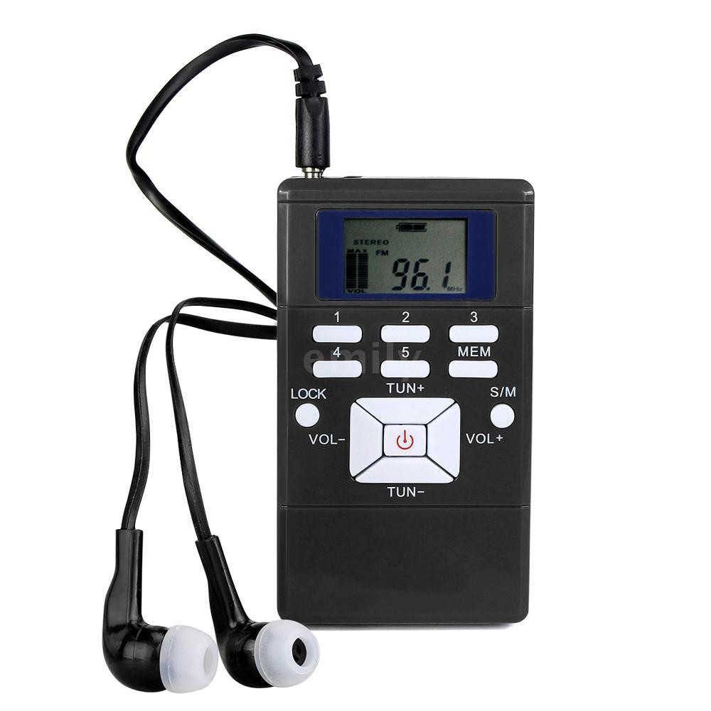 Mini Portable DSP Stereo FM Radio Digital Clock Receiver for Meeting ...