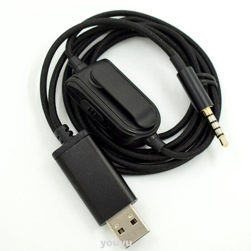 Headphone Cable Audio Electronics Extension Stereo USB Volume Control ...