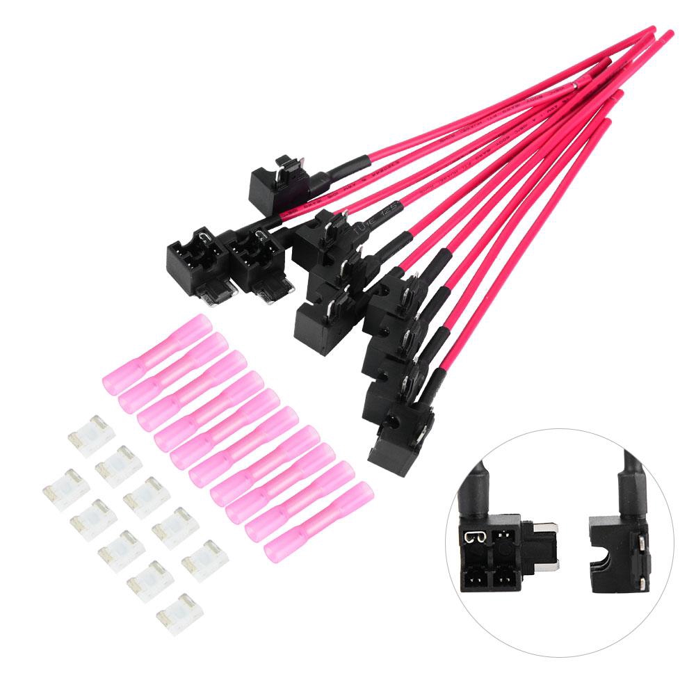 10Pcs Mini Car Auto Circuit Fuse Wire Box Blade Adapters Holder for ...