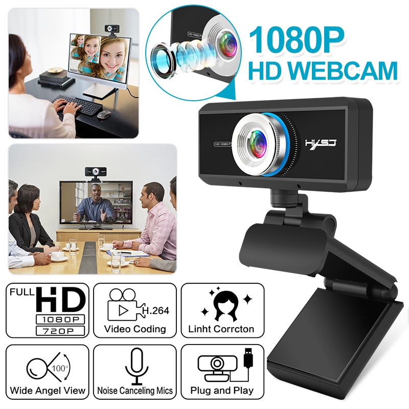 S4 1080P 2 MegaPixels HD Webcam PC Camera 360 Rotatable Wide View Angle ...