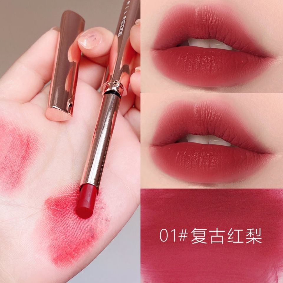 Perfect small thin tube lipstick set box five-piece matte velvet ...