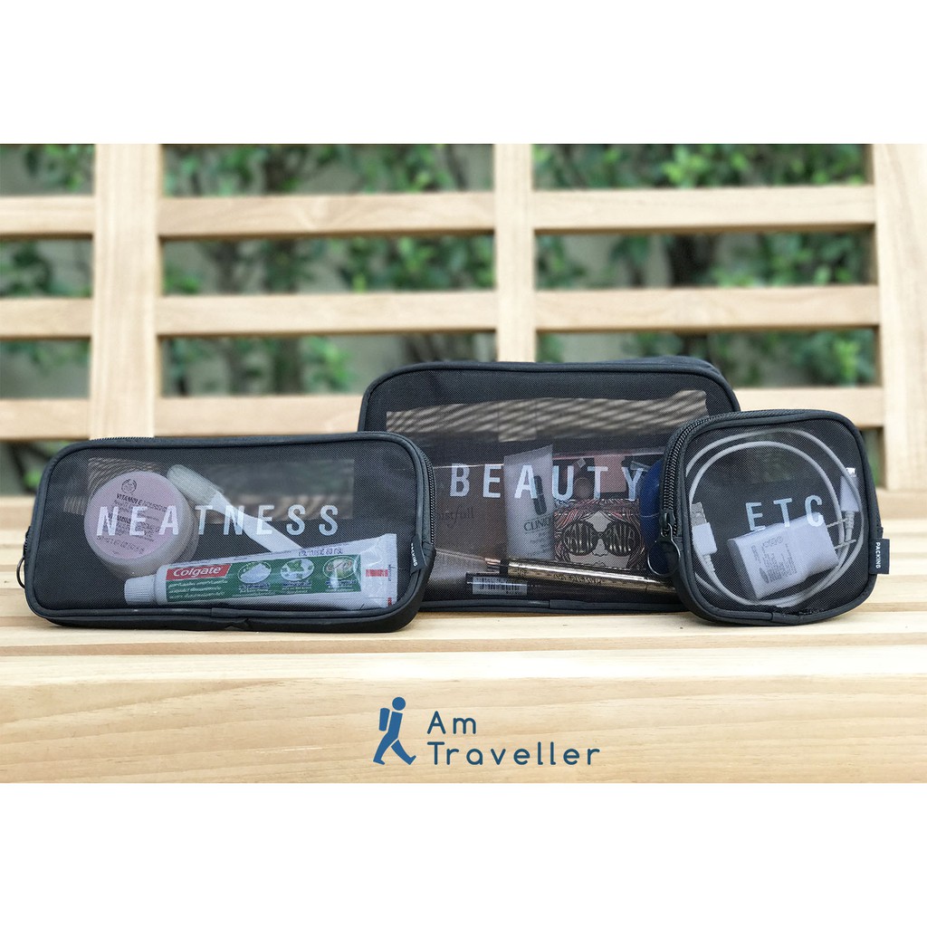 เซ็ตกระเป๋าตาข่าย 3 ชิ้น (Mini travel set) - amtraveller - ThaiPick