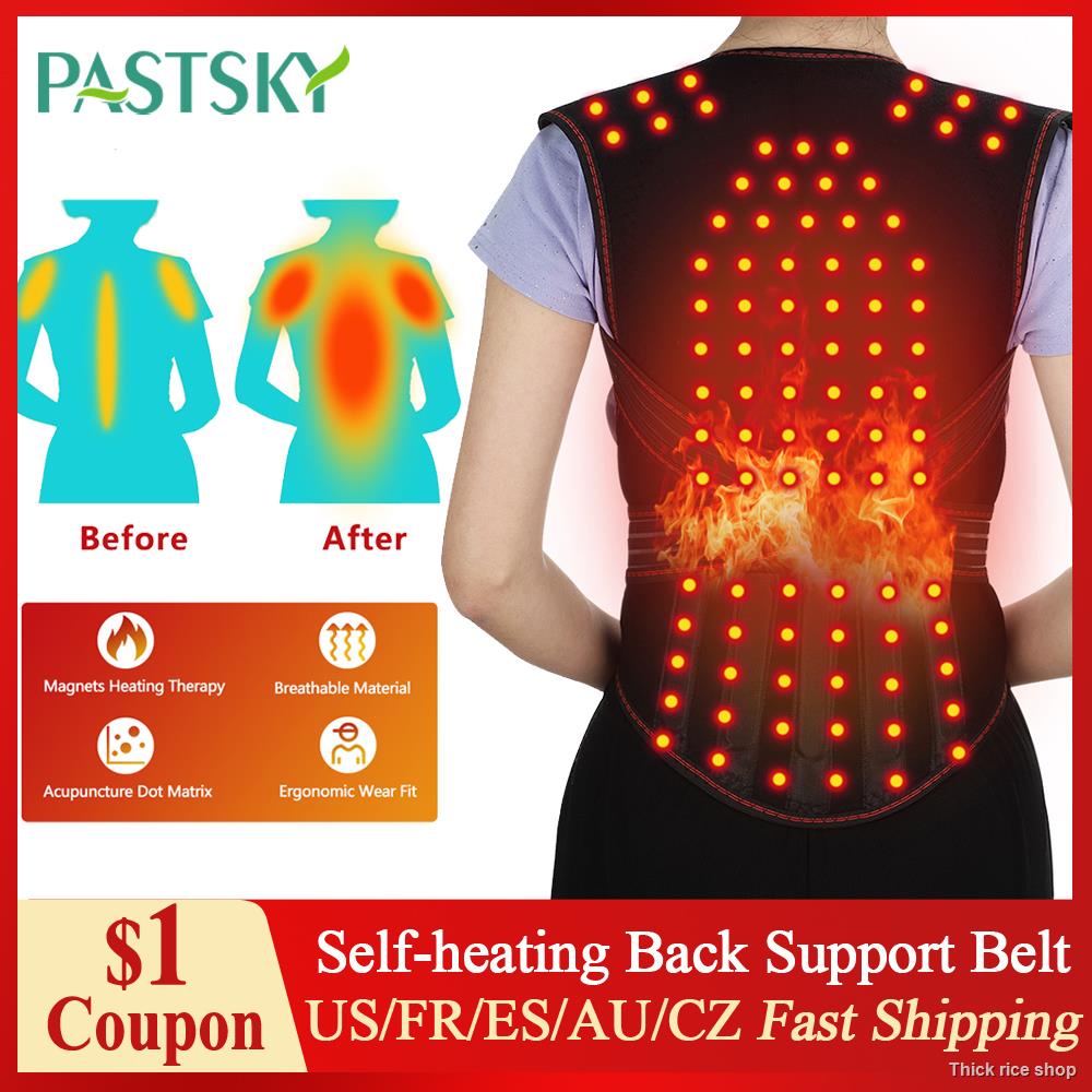 Magnetic Back Support Magnets Self-heating Therapy Vest Waist Brace ...