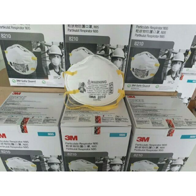 พร้อมส่ง ยกกล่อง 3M 8210 หน้ากากป้องกันฝุ่น ละออง มาตรฐาน N95 (20ชิ้น) - cattyskincare - ThaiPick
