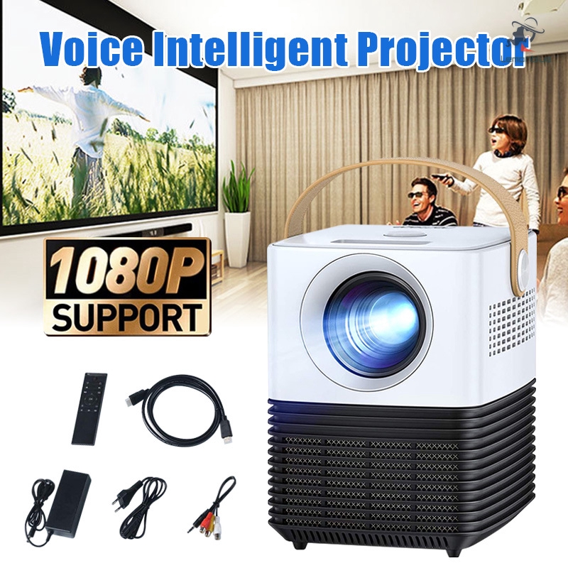Mini Projector Portable LED Support 1080P Full HD Built in Speakers for ...