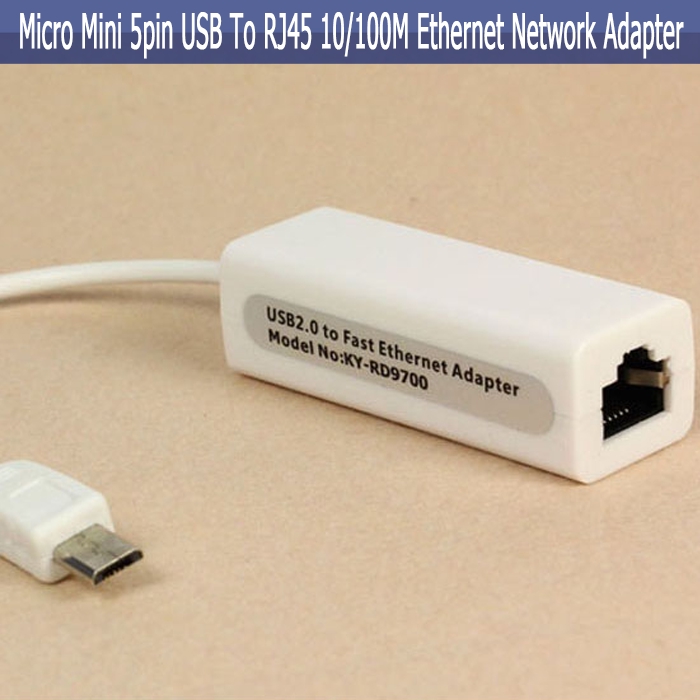 Micro 5 Pin Usb To Rj 45 10 / 100 M Ethernet Lan à¸ à¸²à¸£à¹Œà¸”à¹€à¸Šà ...
