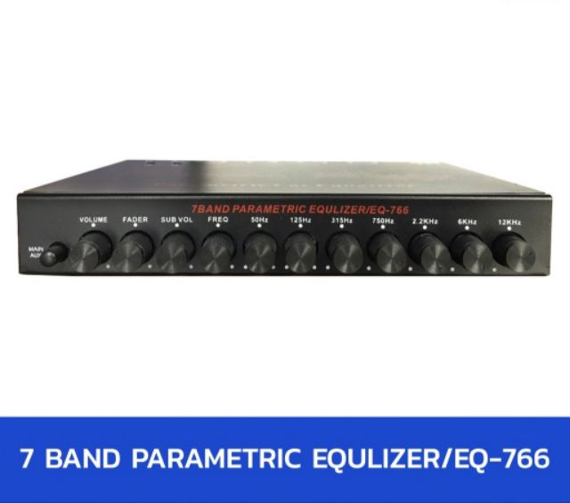 ปรีแอมป์รถยนต์ EQ Equalizer Audio system 7 band pre-parametric with ...
