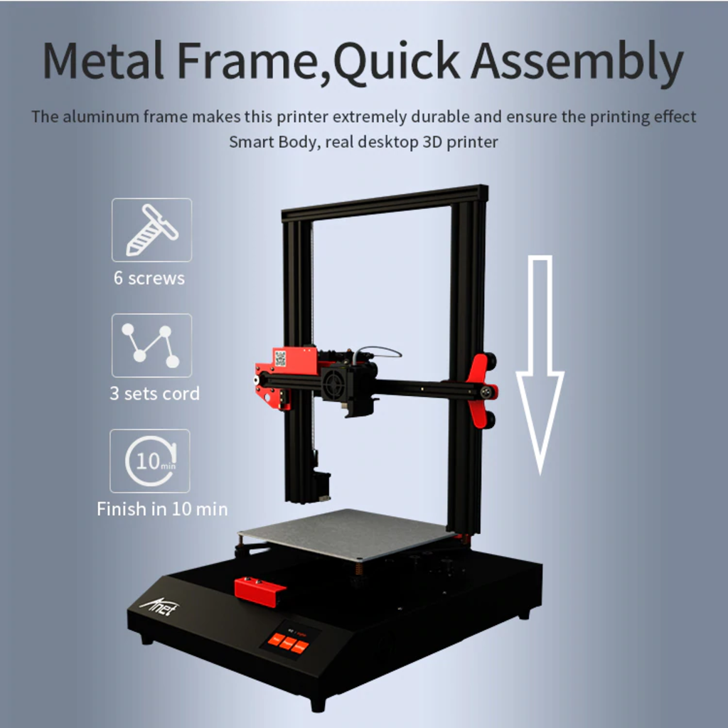 3D Printer Anet ET4+ New Firmware Automatic Leveling aluminum frame ...