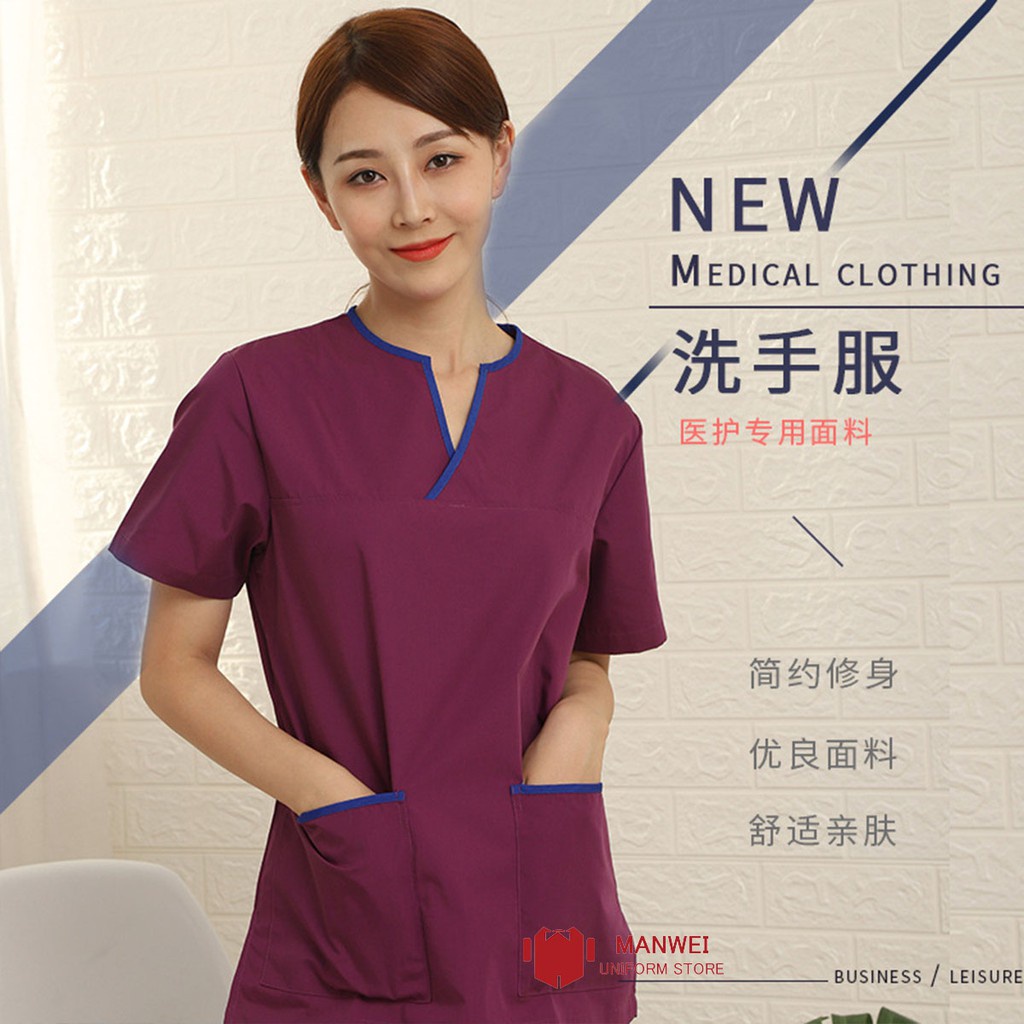 NEW STYLE Scrub Suit Medical Set Women Short Sleeve - othkgr8eml - ThaiPick