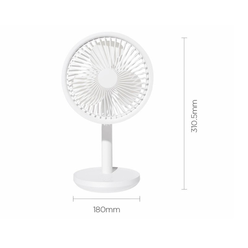 JIPINพัดลม SOLOVE Wireless Desktop Fanพัดลมพกพา พัดลมไร้สาย พัดลมตั้ง ...