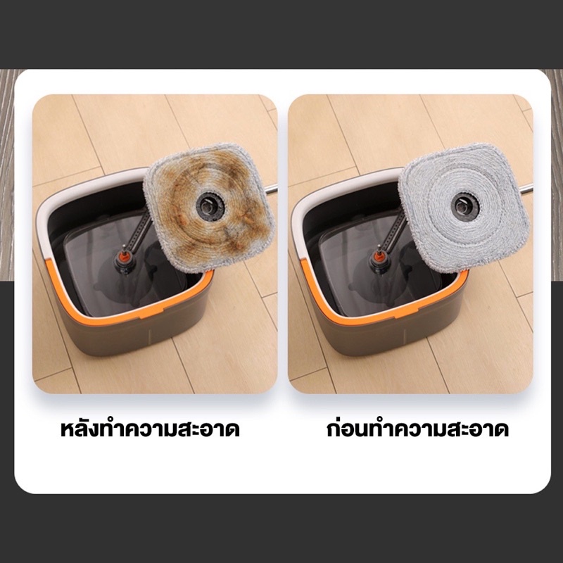 พร้อมส่ง Joybos M16 Square Suspension Mop ไม้ม็อบถูพื้นแบบหมุนได้ ไม้ ...