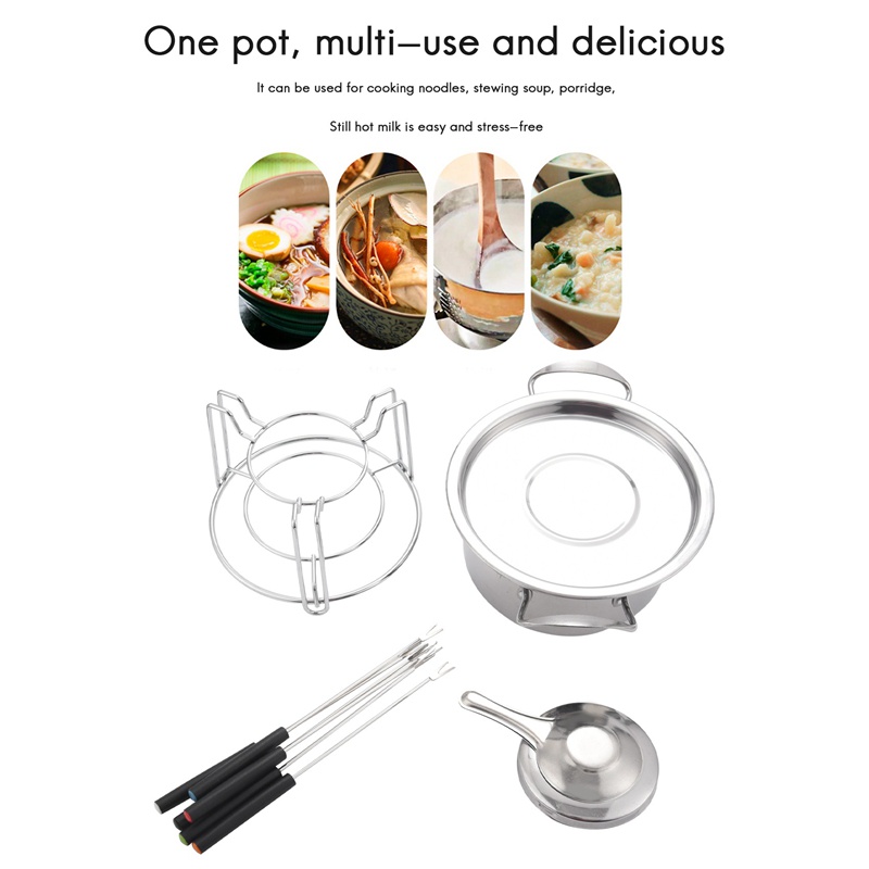 10-Piece Set Multifunctional Stainless Steel Ice Cream Hot Pot Ready ...