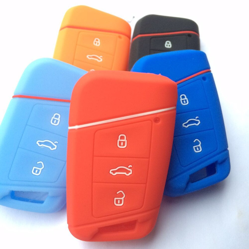 ขายดี เคสกุญแจรีโมตรถยนต์ ซิลิโคน สําหรับ Skoda Octavia Kodiaq Karoq