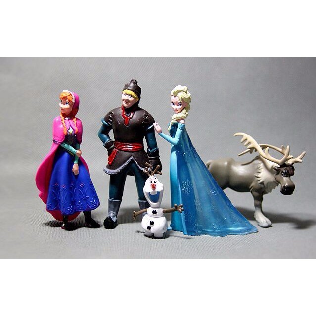 ฟิกเกอร์อนิเมะ Disney Toys 5cs/Lot Anime Frozen Anna Elsa Figures ...