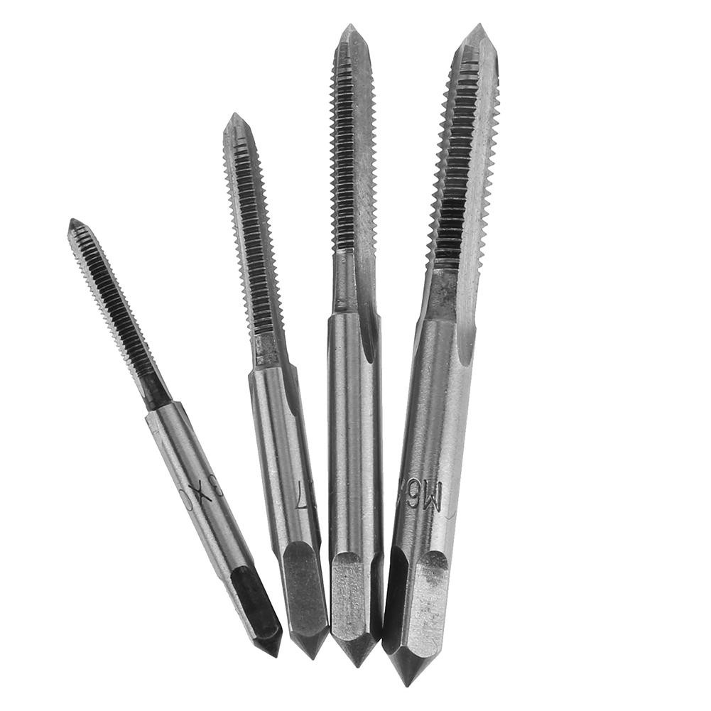 ACT 9pcs Hand Screw Tap Set M3/M4/M5/M6 Reamer+Twist Drill Bits+Wrench ...