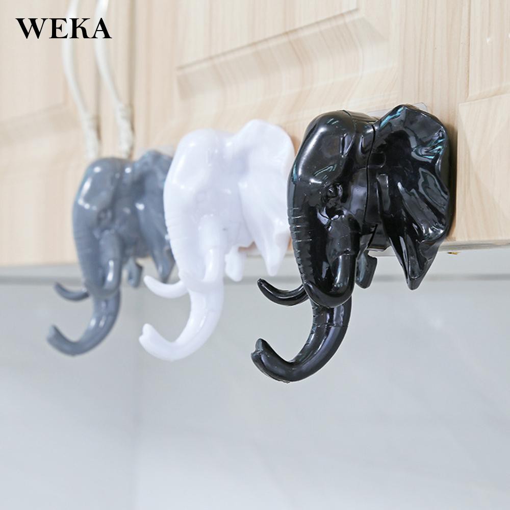 weka Animal Elephant Head Wall Hook Organizer Hooks Holder Hanger Home ...