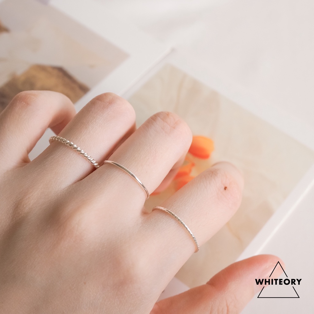 Minimal Silver Rings แหวนเงิน 925 สไตล์มินิมอล Whiteory - whiteory - ThaiPick
